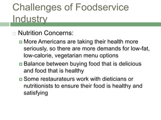 Food service industry | PPTX