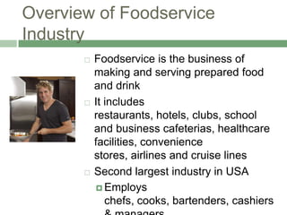 Food service industry | PPTX