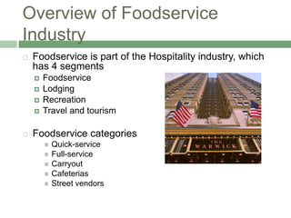 Food service industry | PPTX