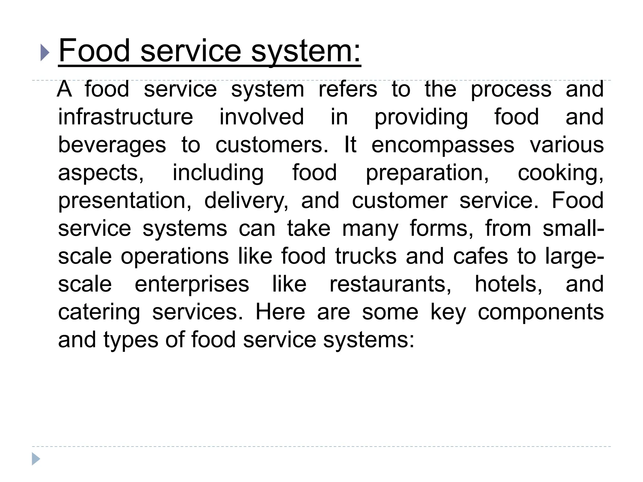 FOOD SERVICE MANAGEMENT, FOOD TECHNIQUES, FOOD SERVING, SERVING TYPES ...