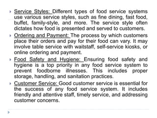 FOOD SERVICE MANAGEMENT, FOOD TECHNIQUES, FOOD SERVING, SERVING TYPES ...