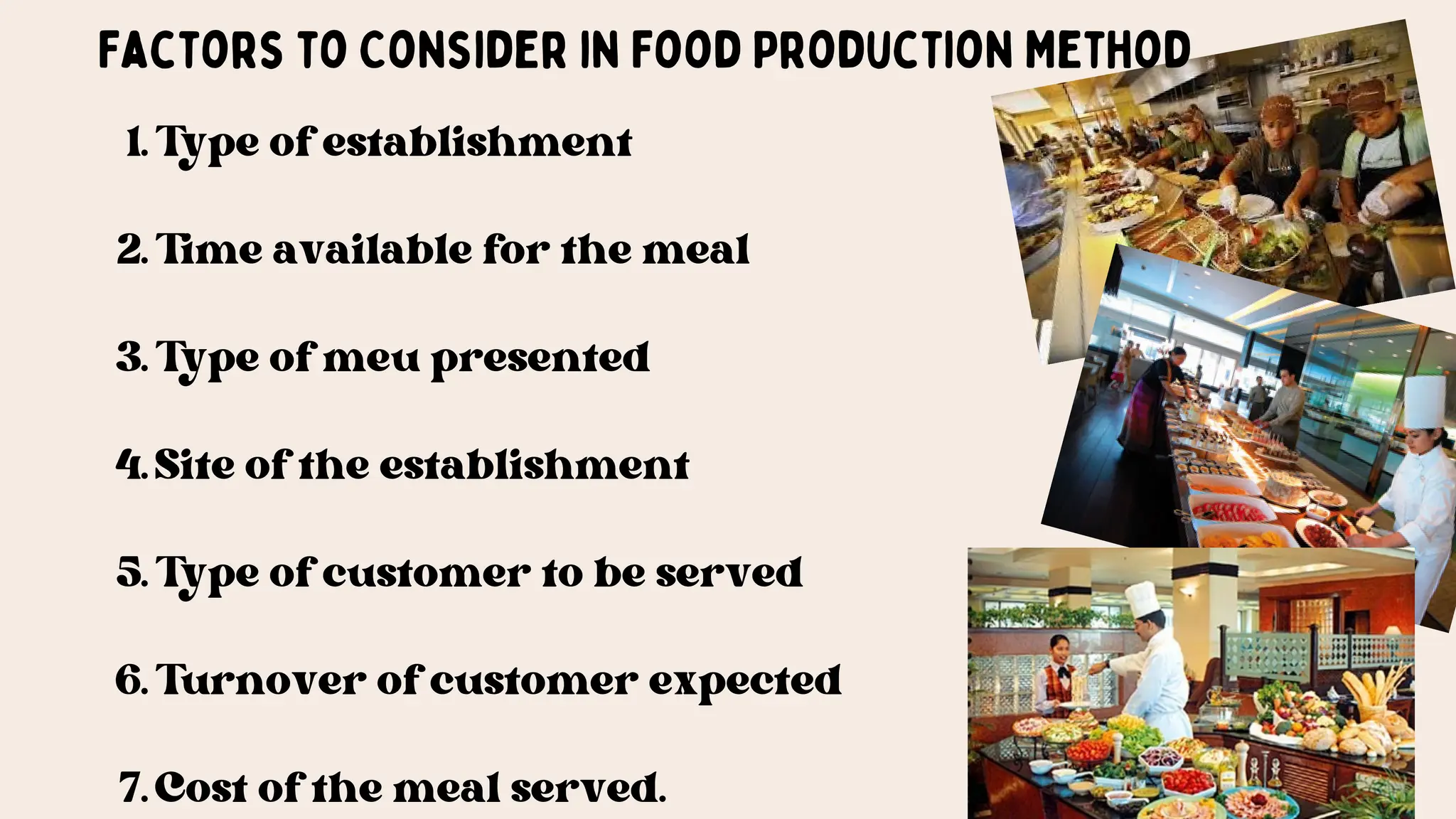 Fundamentals in Food Service Operation: Introduction | PDF