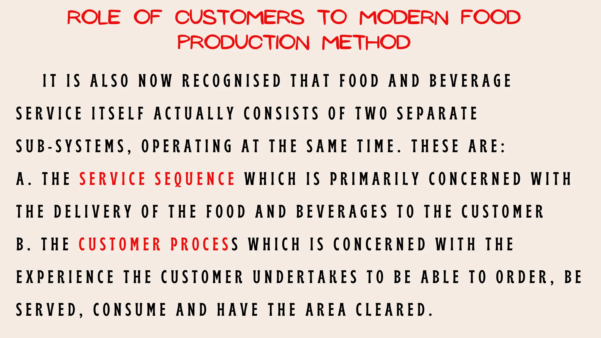 Fundamentals in Food Service Operation: Introduction | PDF