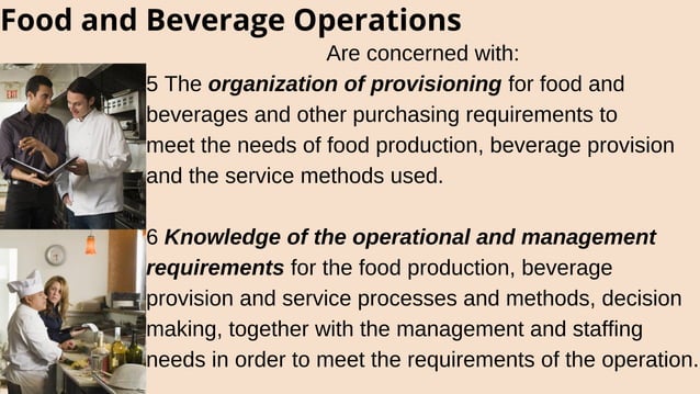 Fundamentals in Food Service Operation: Introduction | PDF