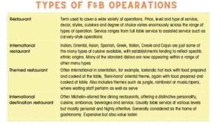 Fundamentals in Food Service Operation: Introduction | PDF
