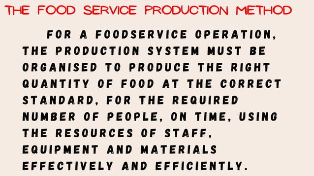 Fundamentals in Food Service Operation: Introduction | PDF