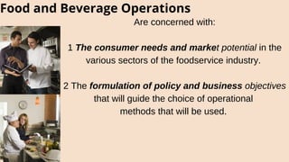 Fundamentals in Food Service Operation: Introduction | PDF