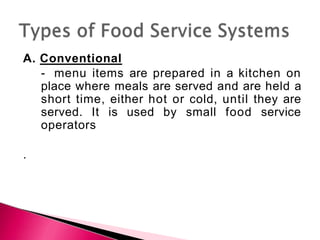 FOOD SERVICE SYSTEM | PPTX