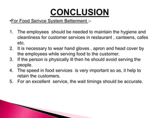 FOOD SERVICE SYSTEM | PPTX