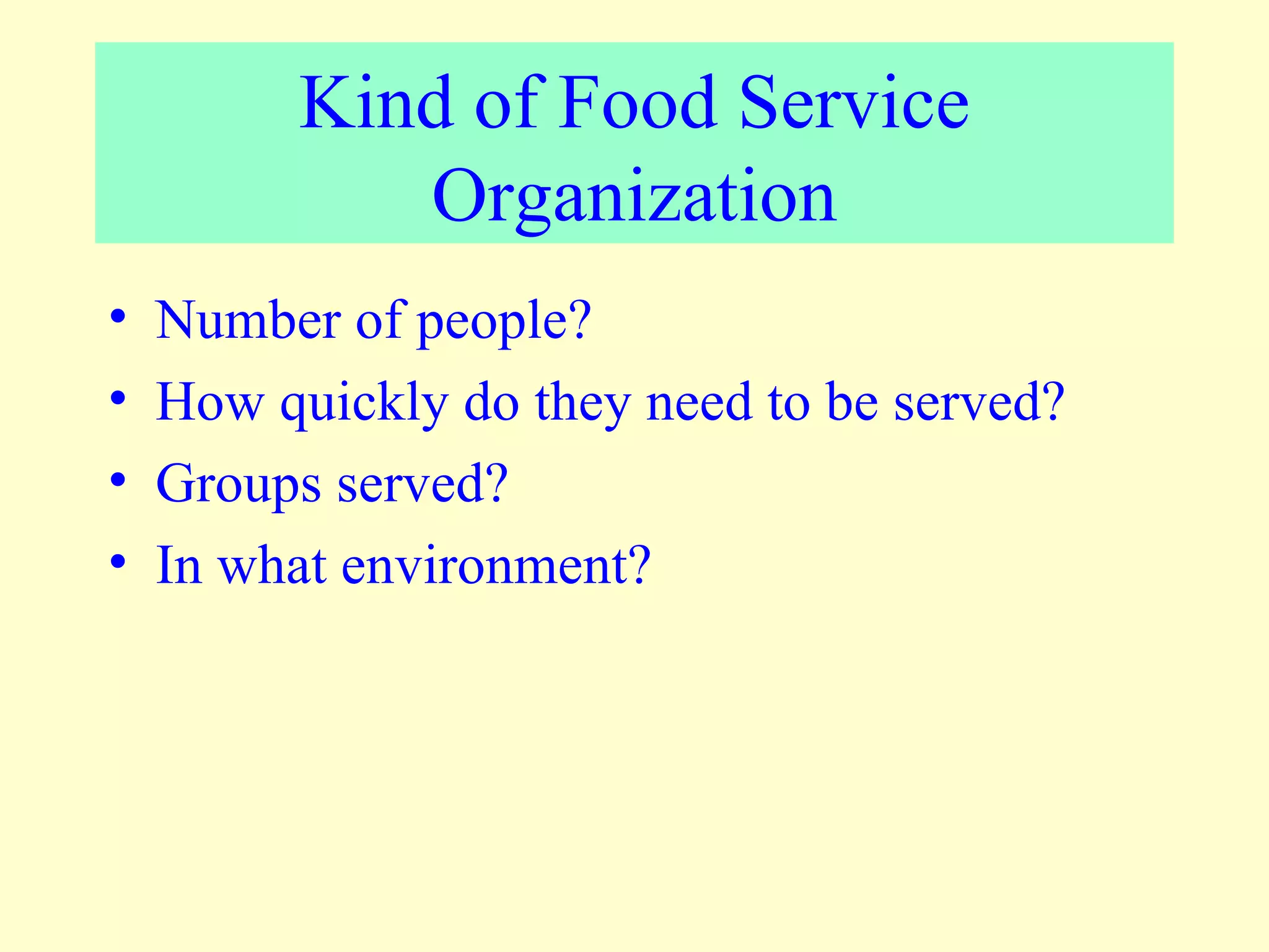 Foodservice systems2 | PPT
