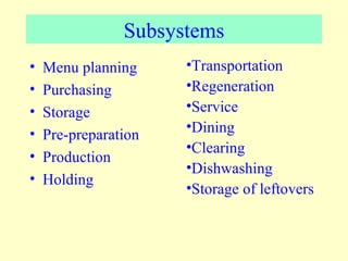 Foodservice systems2 | PPT