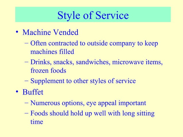 Foodservice systems2 | PPT