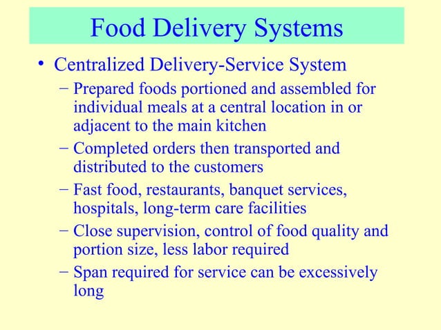 Foodservice systems2 | PPT
