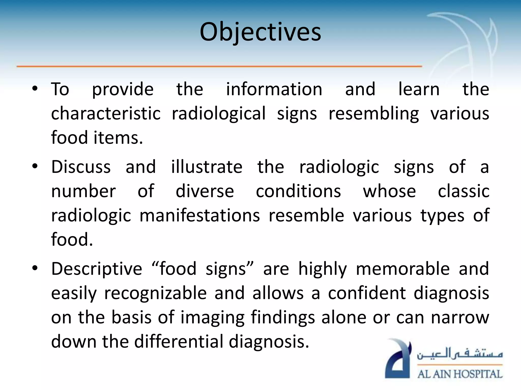 Food signs in radiology pp ta | PPTX