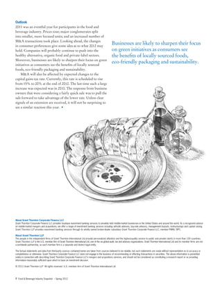 Food & Beverage Industry Snapshot | PDF