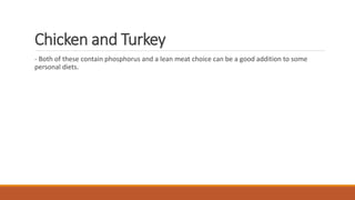 Food sources of phosphorus mineral By Mr Allah Dad Khan Former Director ...