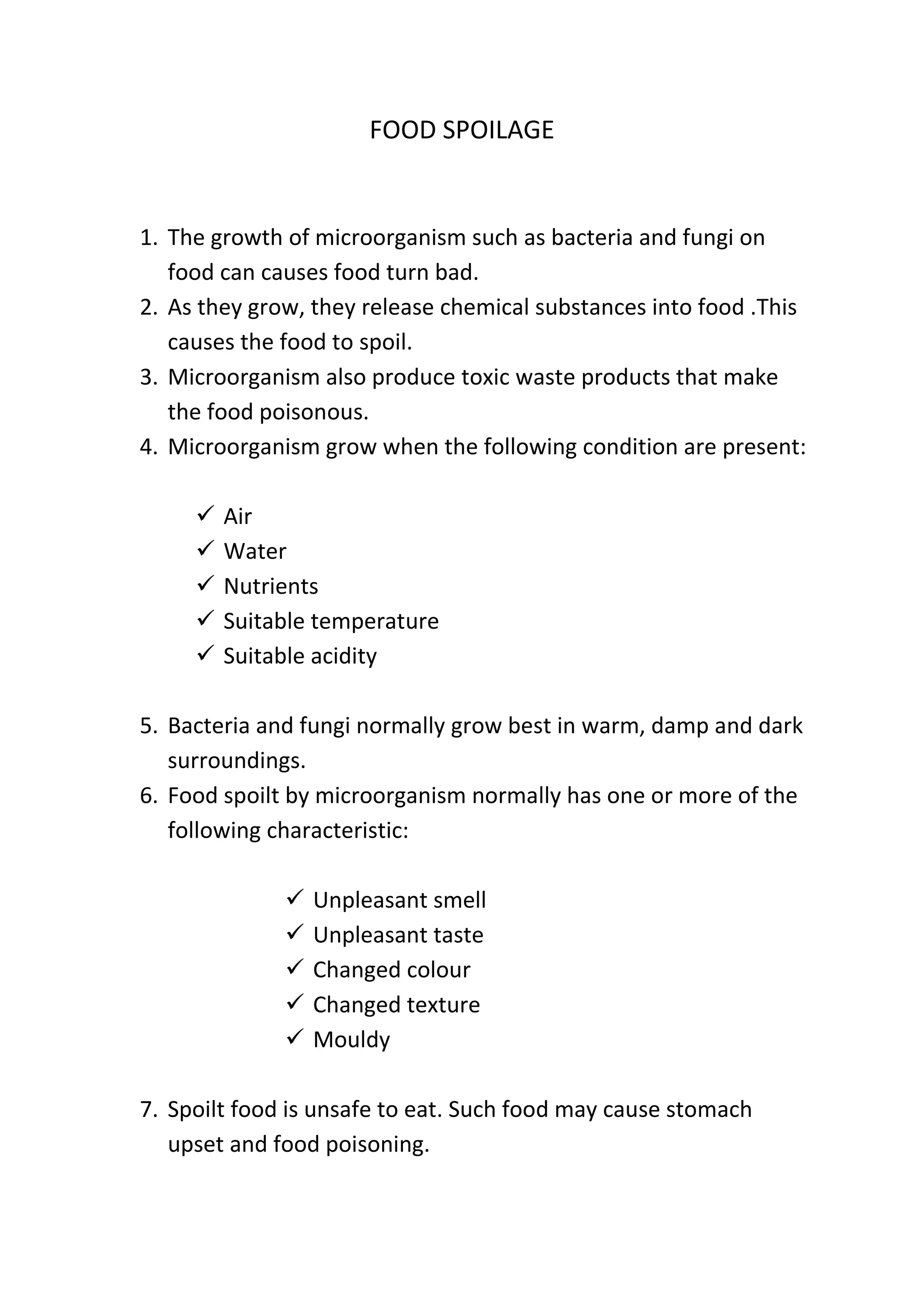 Food Spoilage Pdf