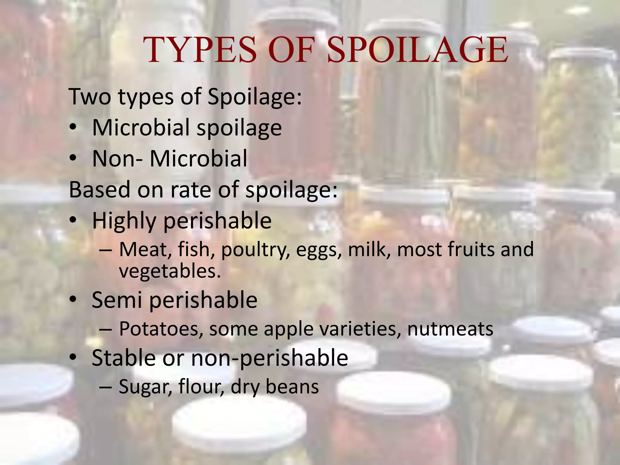 Food spoilage | PPTX