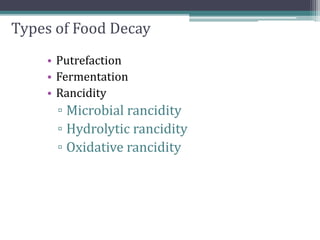 Food spoilage | PPTX | Food & Drink