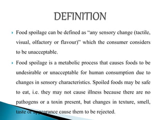 Food spoilage | PPTX