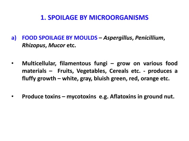 CAUSES OF FOOD SPOILAGE SMG | PPTX | Chemistry | Science