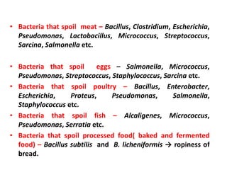 CAUSES OF FOOD SPOILAGE SMG | PPTX