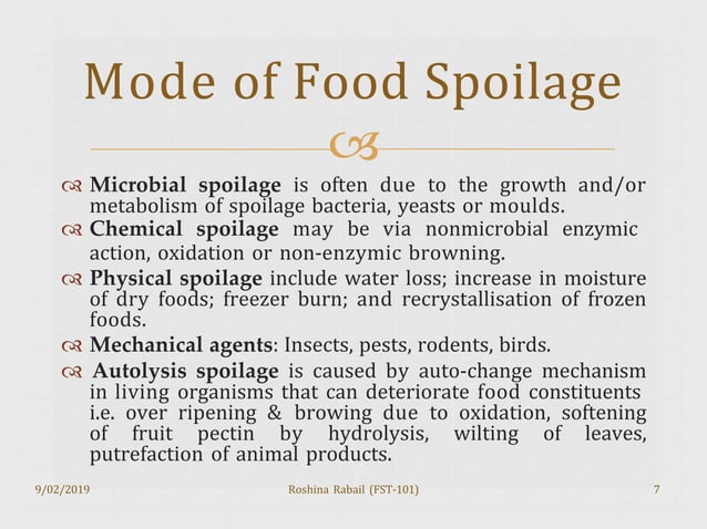 Food Spoilage Agents Enzymtic spoilage.pptx | Food & Drink