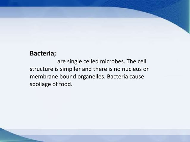 Food Spoilage By Bacteria Ppt