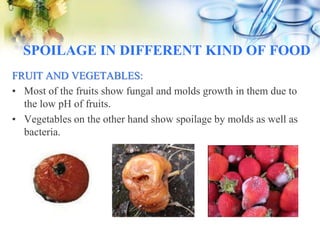 Food spoilage & food borne infection | PPTX