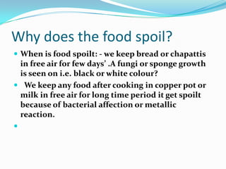 Food spoiling | PPT