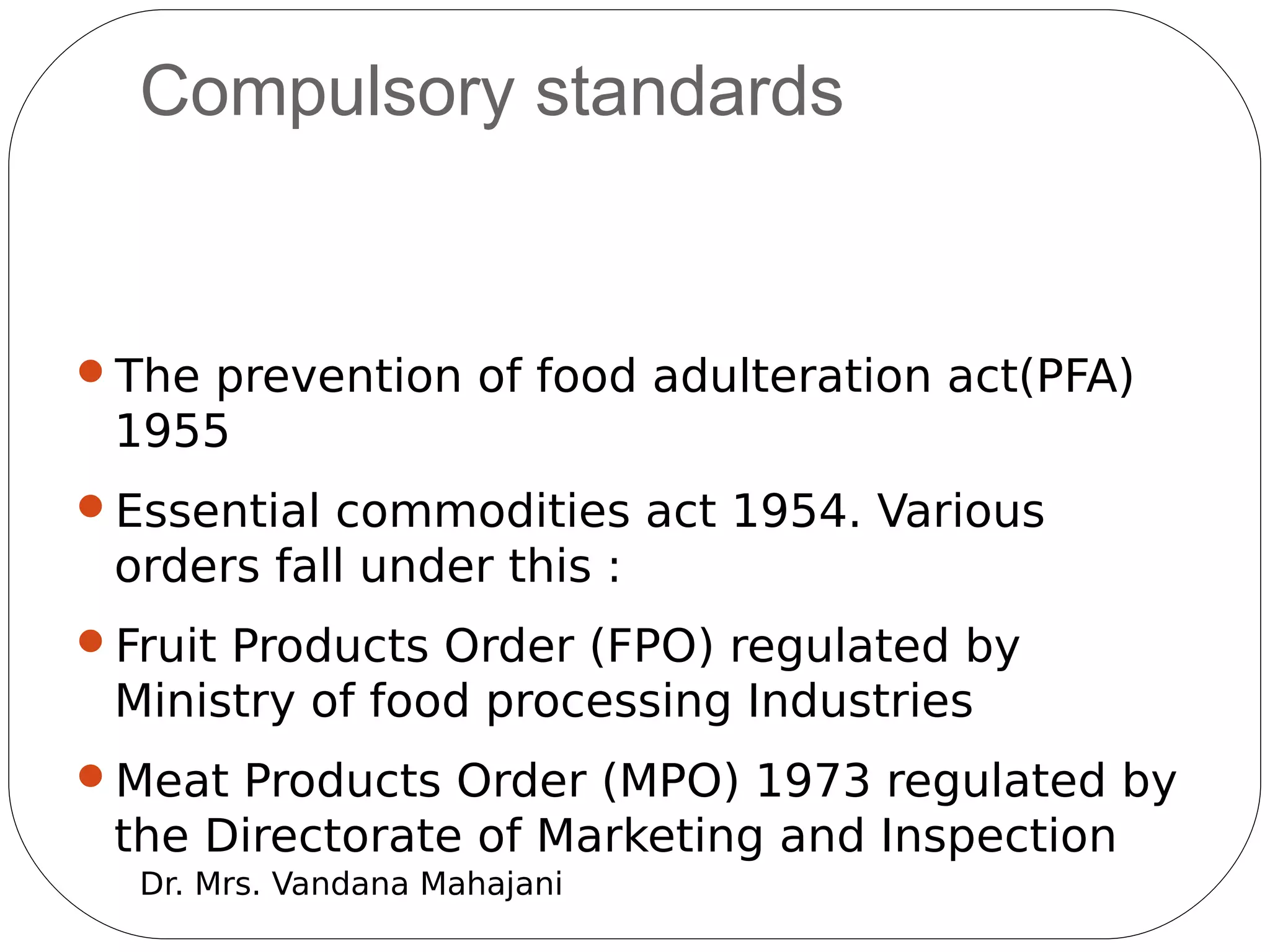 Food standards | PDF