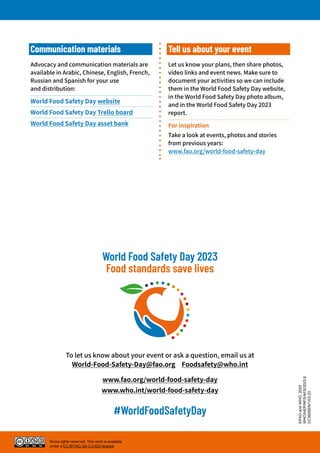 Food Standards save lives. | PDF