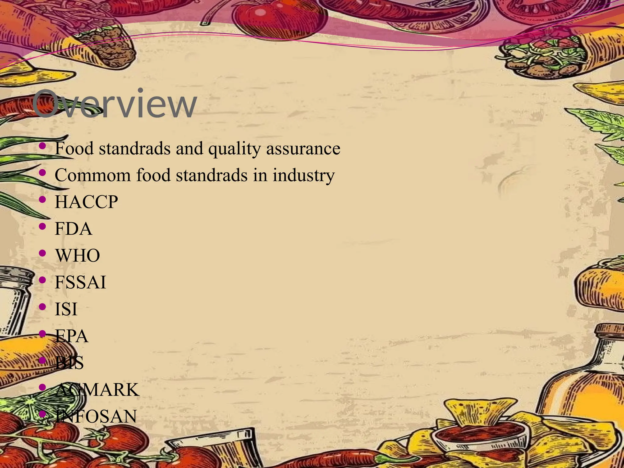 Food standards and quality assurance | PPTX