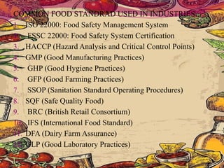 Food standards and quality assurance | PPTX