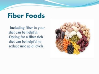 Foods that may control uric acid | PPTX | Healthy Cooking and Eating ...