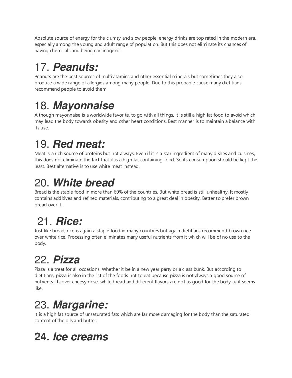 Foods To Avoid foods-to-avoid