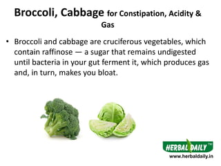 Foods to Avoid in Constipation, Acidity & Gas | PPTX