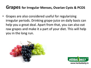 Foods to Eat & Avoid in Irregular Menses, Overian Cysts & PCOS in Hindi ...