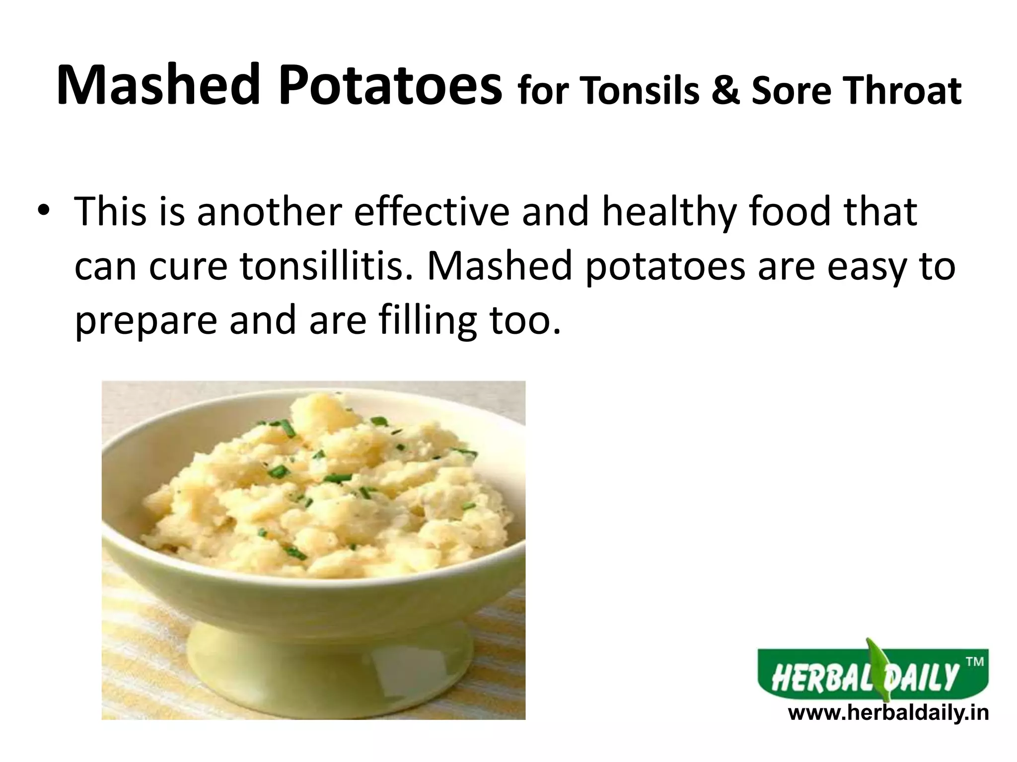 Foods to Eat & Avoid in Tonsils & Sore Throat | PPTX