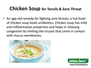 Foods to Eat & Avoid in Tonsils & Sore Throat | PPTX