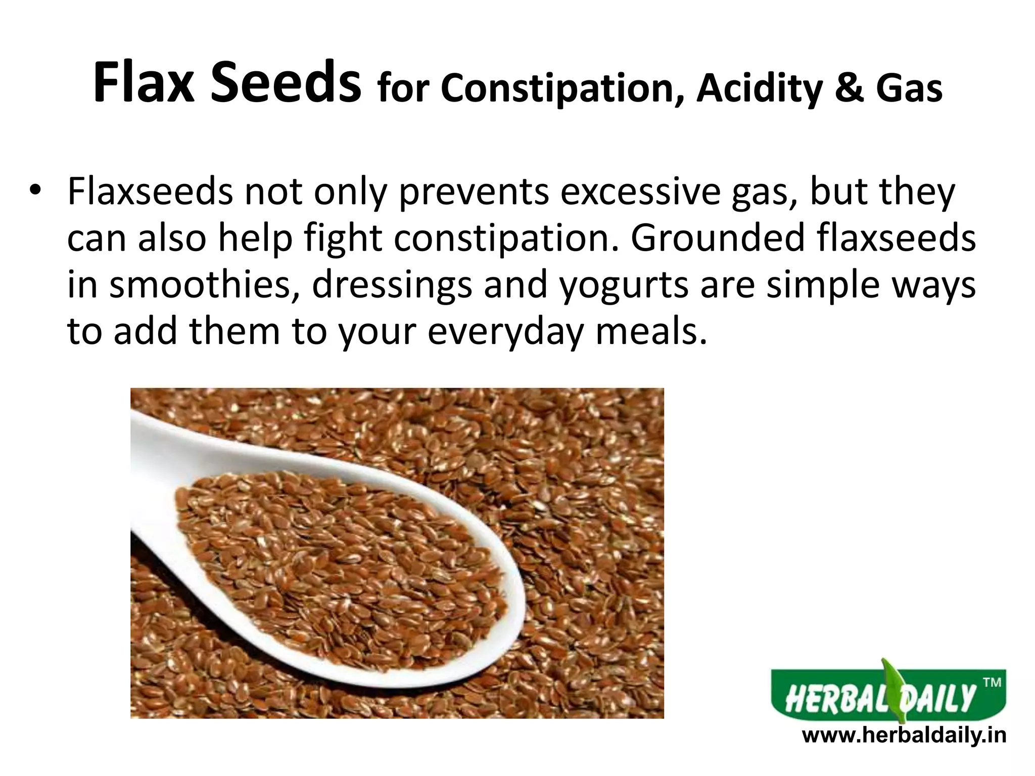 Foods to Eat in Constipation, Acidity & Gas | PPTX
