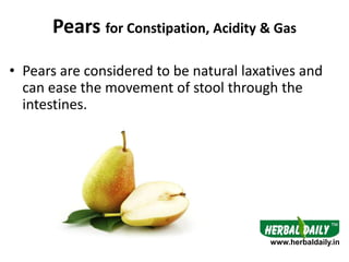 Foods to Eat in Constipation, Acidity & Gas | PPTX