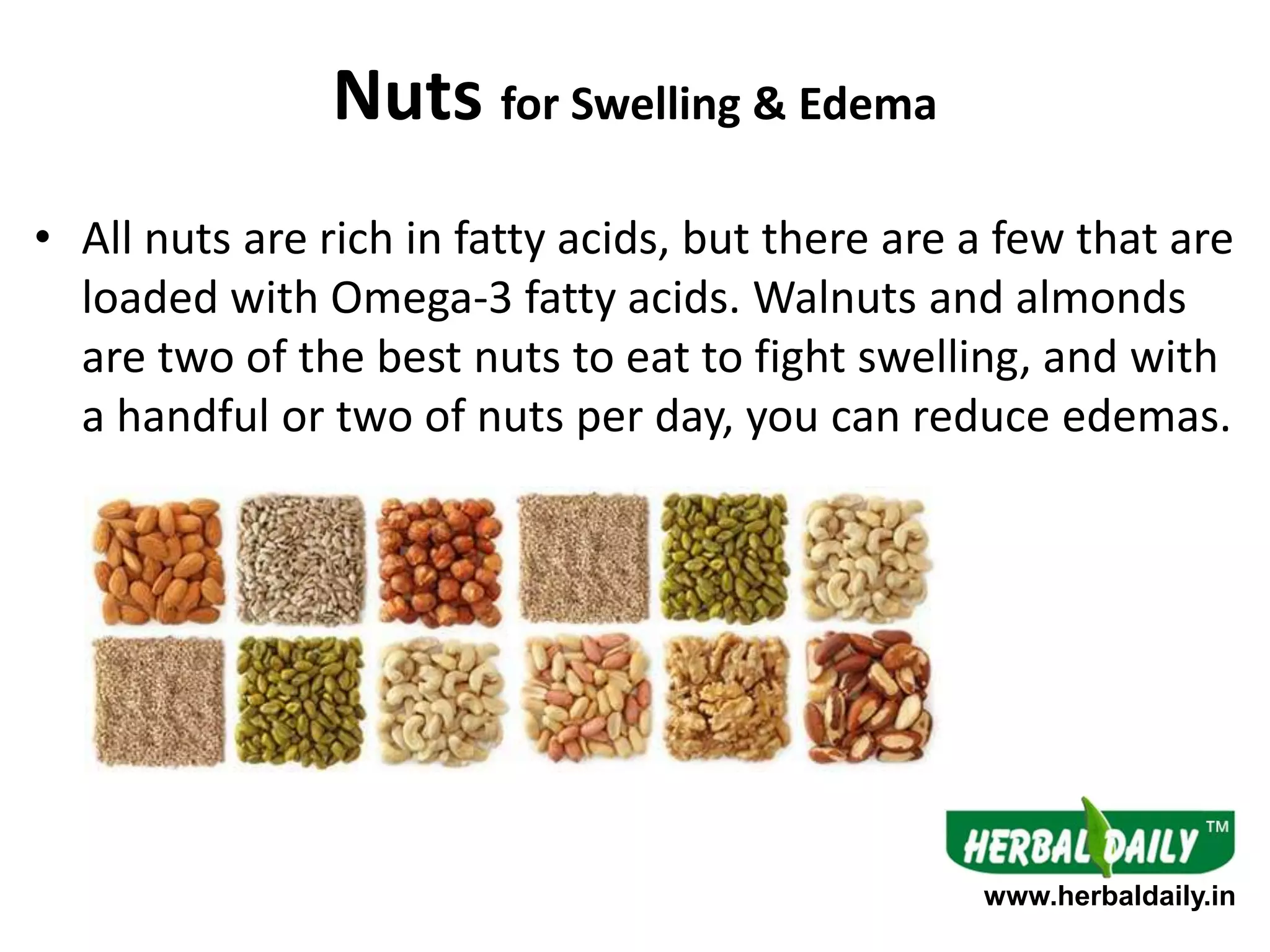 Foods to Eat in Swelling & Edema | PPTX