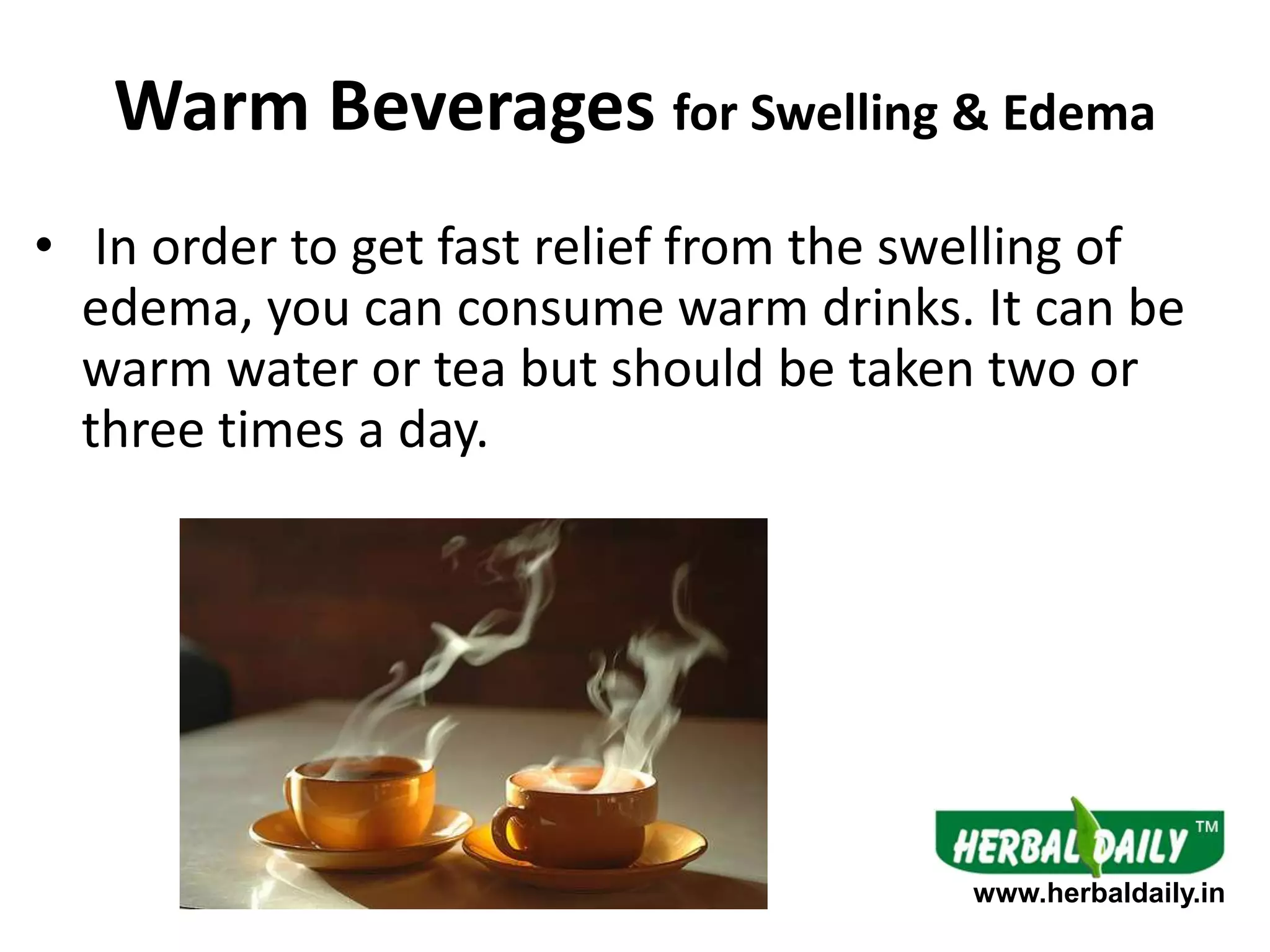 Foods to Eat in Swelling & Edema | PPTX | Nutrition | Healthy Living