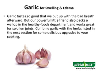 Foods to Eat in Swelling & Edema | PPT