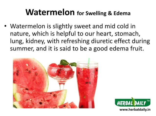 Foods to Eat in Swelling & Edema | PPTX | Nutrition | Healthy Living