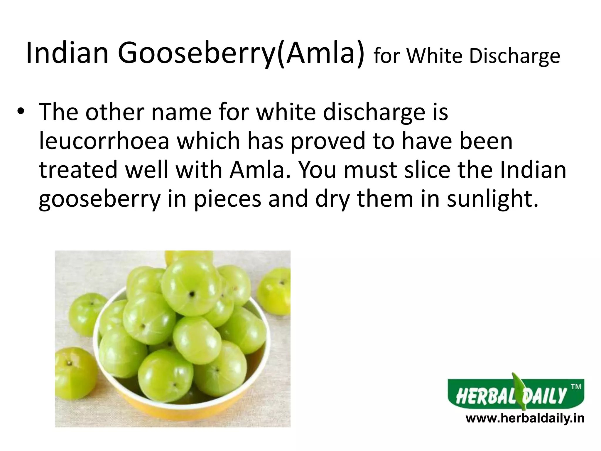 Foods to Eat in White Discharge | PPTX | Herbs and Supplements ...