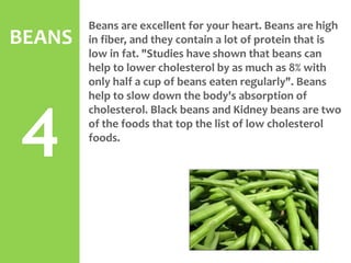 Foods to lower your cholesterol levels | PPTX