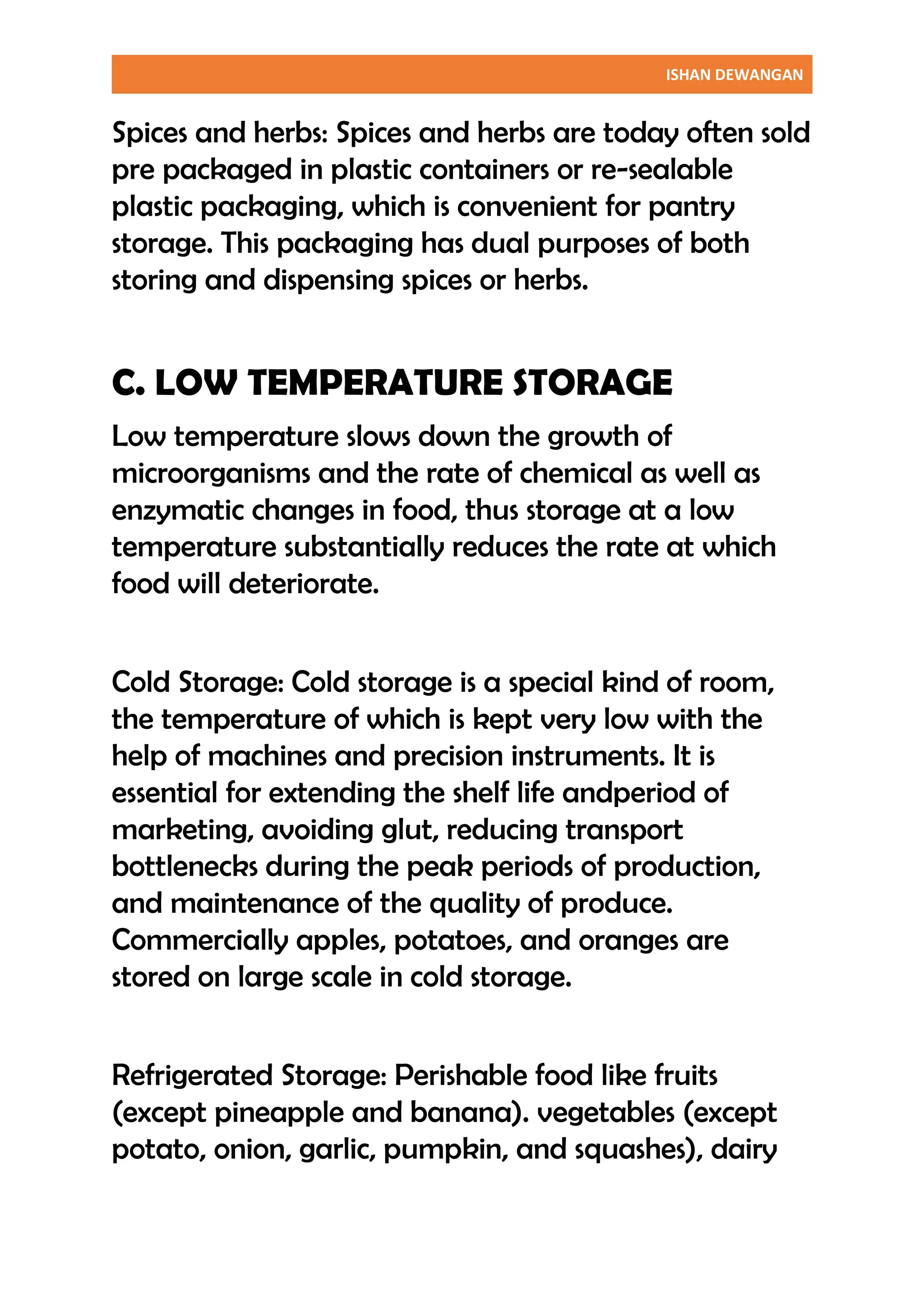 FOOD STORAGE | PDF