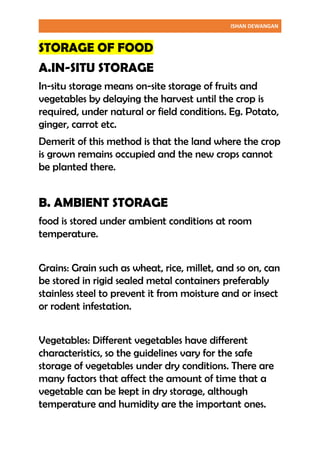 FOOD STORAGE | PDF